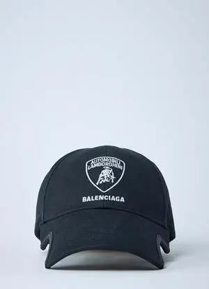 BALENCIAGA X LAMBORGHINI Logo Motif Baseball Cap