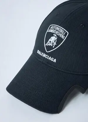 BALENCIAGA X LAMBORGHINI Logo Motif Baseball Cap