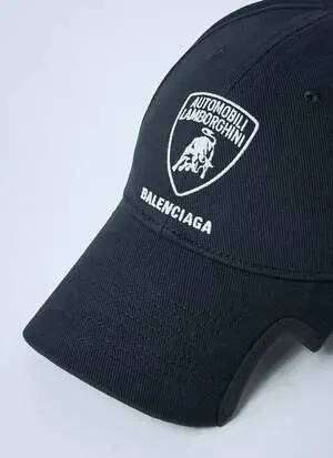 BALENCIAGA X LAMBORGHINI Logo Motif Baseball Cap