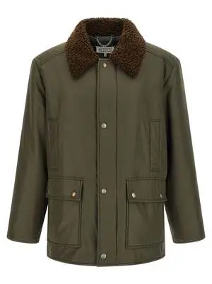 MAISON MARGIELA Shearling Collar Parka - Green