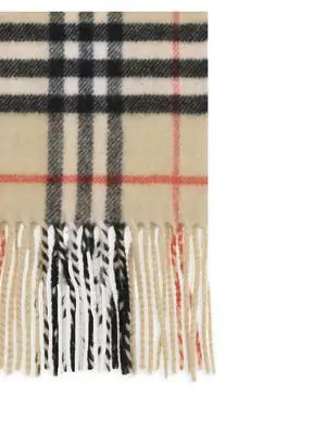 Burberry Thin Cashmere Check Scarf - Cream