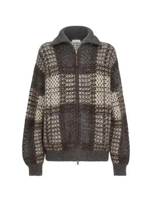 Brunello Cucinelli Wool Zipped Cardigan - Multicolor