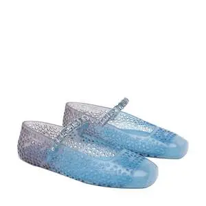 JIMMY CHOO Perforated Jelly Flats - Blue