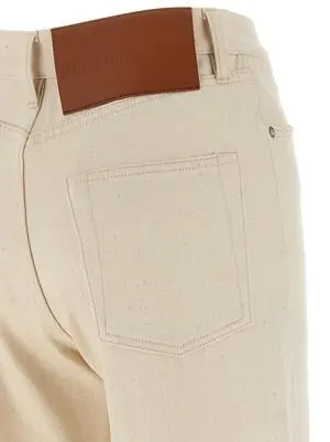 JIL SANDER High Waist Raw Denim Jeans
