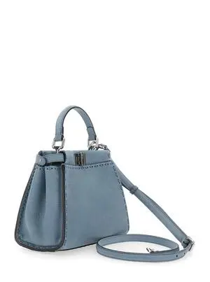Fendi Peekaboo Leather Handbag - Blue