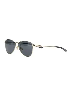 Saint Laurent Round Metal Sunglasses With Engraved Logo - Multicolor