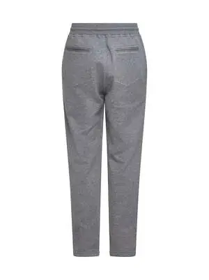 Brunello Cucinelli Dark Grey Fleece Jogging Trousers - Multicolor