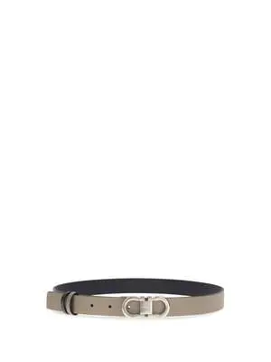 FERRAGAMO Reversible Gancini Belt - Gray