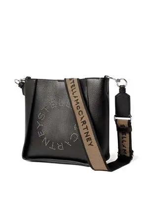 Stella McCartney Shoulder Bag With Logo Detail - Black