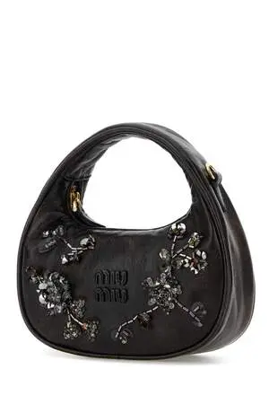 Miu Miu Dark Nappa Leather Handbag