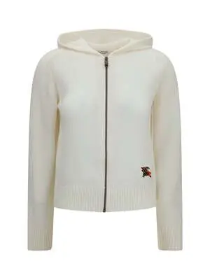 Burberry Wool Hooded Cardigan - Multicolor