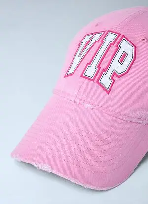 Balenciaga Logo Motif Baseball Cap - Pink