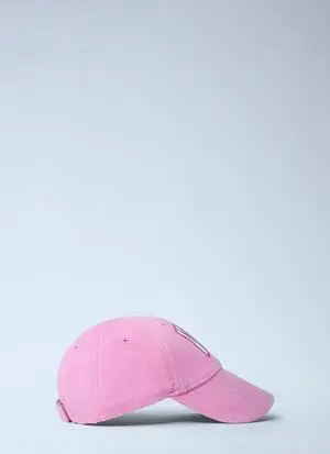 Balenciaga Logo Motif Baseball Cap - Pink