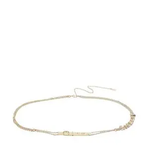 Chloé Letters Jewelled Belt - Gold