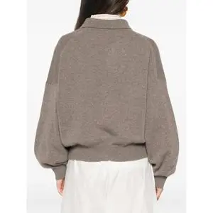 LISA YANG Cashmere Polo Top - Brown