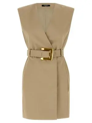 Balmain Anthem' Dress - Cream