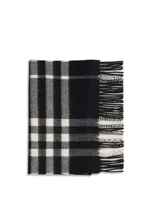 Burberry Embroidered Cashmere Scarf - Black