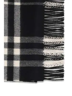 Burberry Embroidered Cashmere Scarf - Black