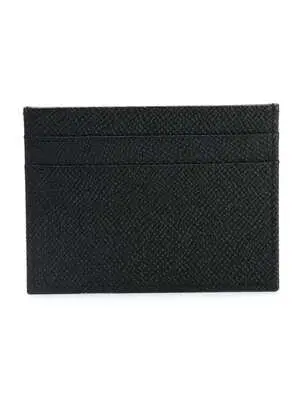 Dolce & Gabbana Dauphine Calfskin Card Holder With Branded Plate - Black