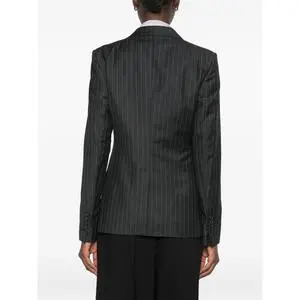 TOM FORD Pinstripe Wool And Mohair Blazer - Black