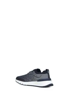 Brunello Cucinelli Navy Blue Techno Cotton Knit Runners