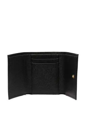 Dolce & Gabbana Dauphine Calfskin Wallet With Branded Tag - Black