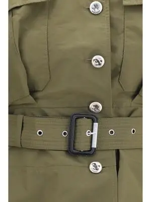 Alexander McQueen Cropped Belted High-neck Jacket