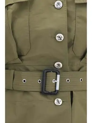 Alexander McQueen Cropped Belted Jacket - Green