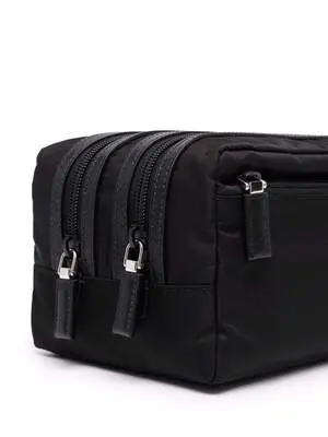 Prada Re-nylon And Saffiano Leather Travel Pouch