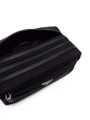 Prada Re-nylon And Saffiano Leather Travel Pouch