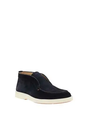 Santoni Suede Ankle Boots - Blue