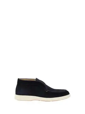 Santoni Contrast Stitching Boots For Men