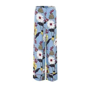 Marni Palazzo Pants With Melodia Print - Blue