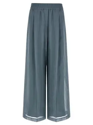 Brunello Cucinelli Loose Track Cotton Organza Pants