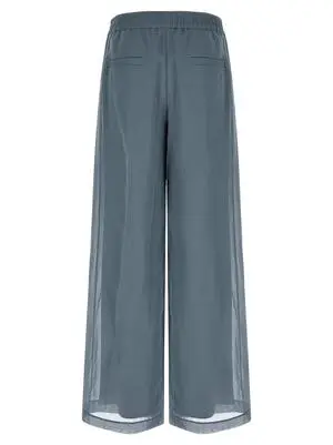 Brunello Cucinelli Loose Track Cotton Organza Pants
