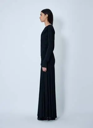 GANNI Ruched Maxi Dress