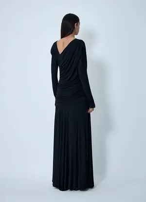 GANNI Ruched Maxi Dress