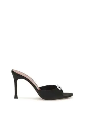 Amina Muaddi Mule Sandals - Black