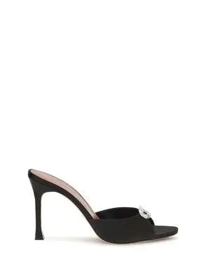 Amina Muaddi Mule Sandals - Black
