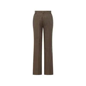 GANNI Straight Trousers - Brown