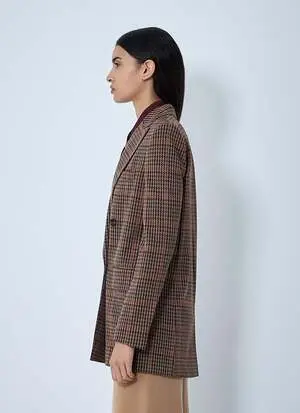 Max Mara Check Double-breasted Blazer