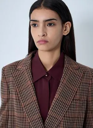 Max Mara Check Double-breasted Blazer