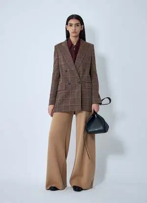 Max Mara Check Double-breasted Blazer - Brown