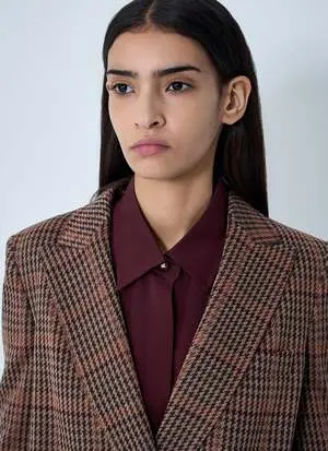 Max Mara Check Double-breasted Blazer - Brown
