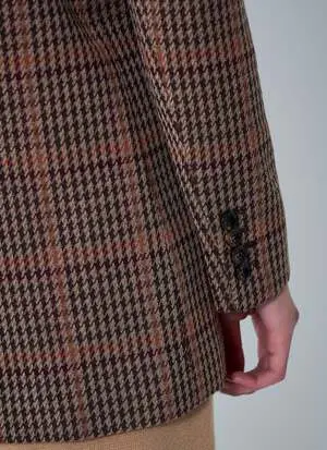 Max Mara Check Double-breasted Blazer - Brown