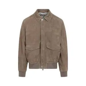 Brunello Cucinelli Leather Bomber Jacket
