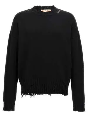 Marni Destroyed Effect Sweater - Black