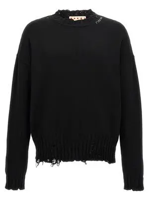 Marni Destroyed Effect Cotton Sweater