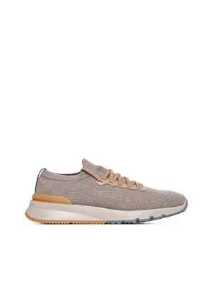 Brunello Cucinelli Runners Sneakers In Wool Knit - Multicolor