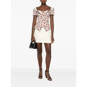 Alessandra Rich Neutrals Skirts Straight Skirts